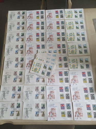 38 x GB.STUART FDC. 1979.SPRING FLOWERS WITH SPECIAL HANDSTAMP Plus 2 ...