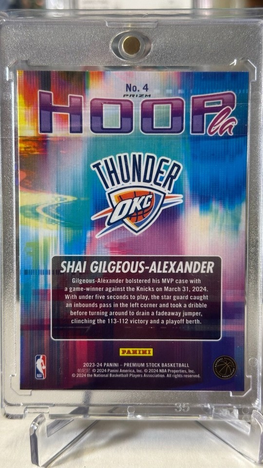 Shai Gilgeous-Alexander 2023-24 HOOPS Premium Stock HOOPLA SCOPE #4 SGA ...
