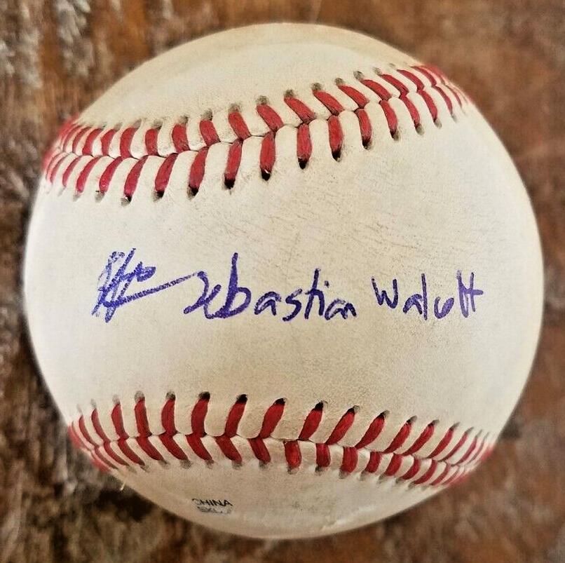 SEBASTIAN WALCOTT Signed Baseball Ball Full Name Autographed Autograph ...