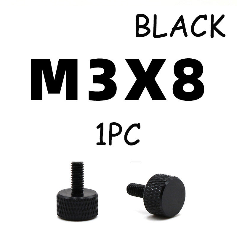 knurled Thumb Screw M3 Aluminum Alloy desktop Computer Case Screws ...