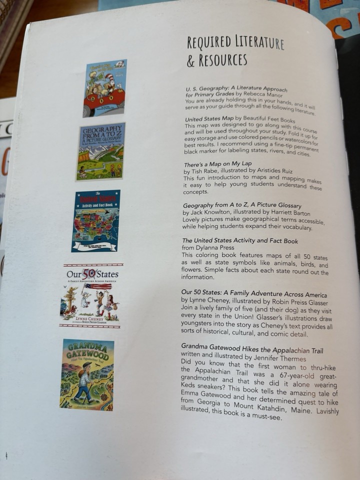 Beautiful Feet US Geography K-3 Homeschool Curriculum Complete Set Read ...