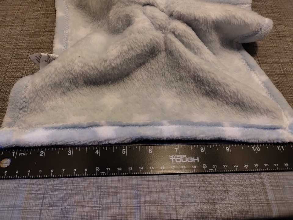 Gentle Steps Blue Bear Lovey Security Blanket Star Print White Baby ...