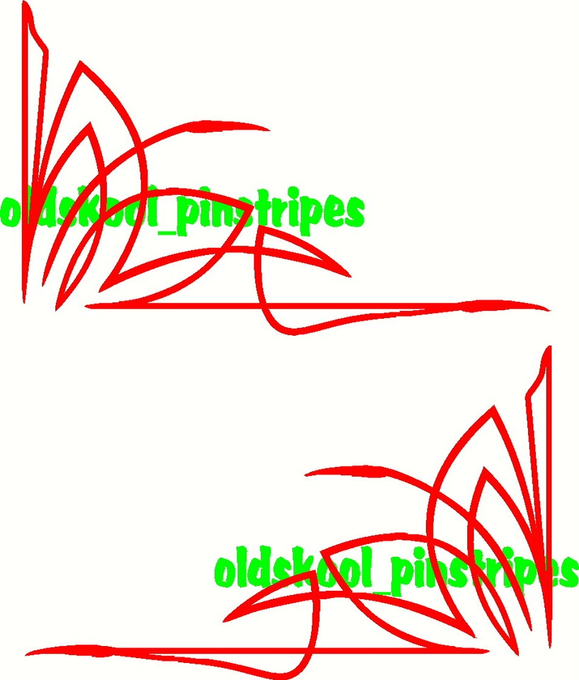 Pinstripe pinstriping vintage hot rat rod hood trunk custom vinyl decal ...