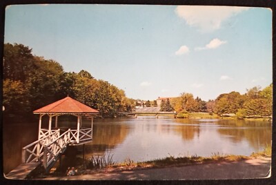 New Concord Ohio OH Muskingum College Lake View Spoon Holder Postcard ...