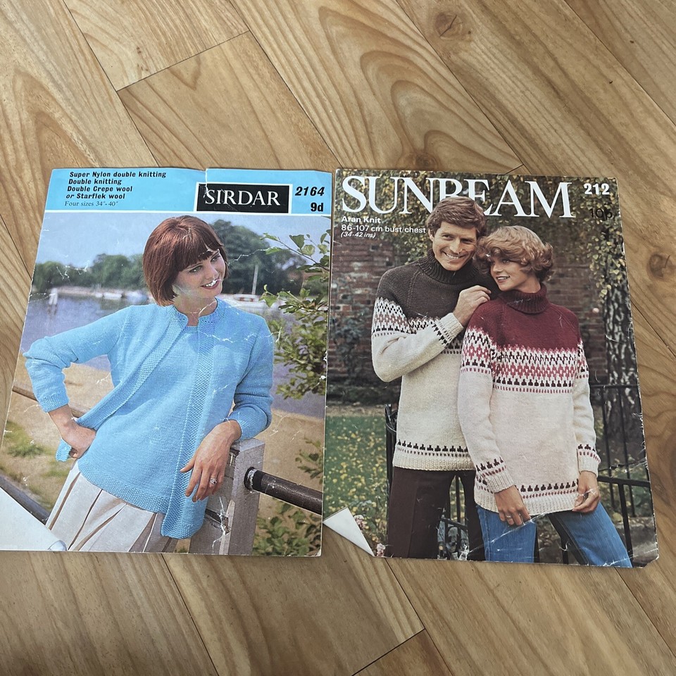 vintage knitting patterns bundle Joblot Cara Lawton’s Lister Marriner ...