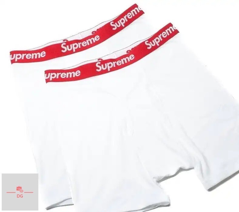 SUPREME/ HANES BOXER BRIEFS Underwear/BLACK**WHITE/ (TWO BOXER) --100% ...