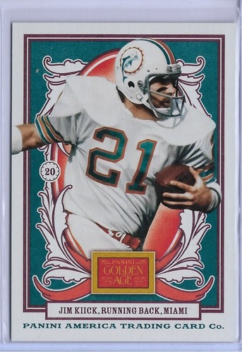 2013 Panini Golden Age Jim Kiick White Border Parallel Card# 106 Miami ...
