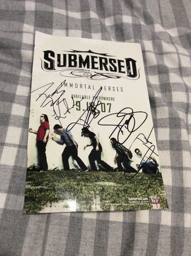 SUBMERSED SIGNED AUTOGRAPHED 5.5x8.5 MINI POSTCARD IMMORTAL VERSES ...
