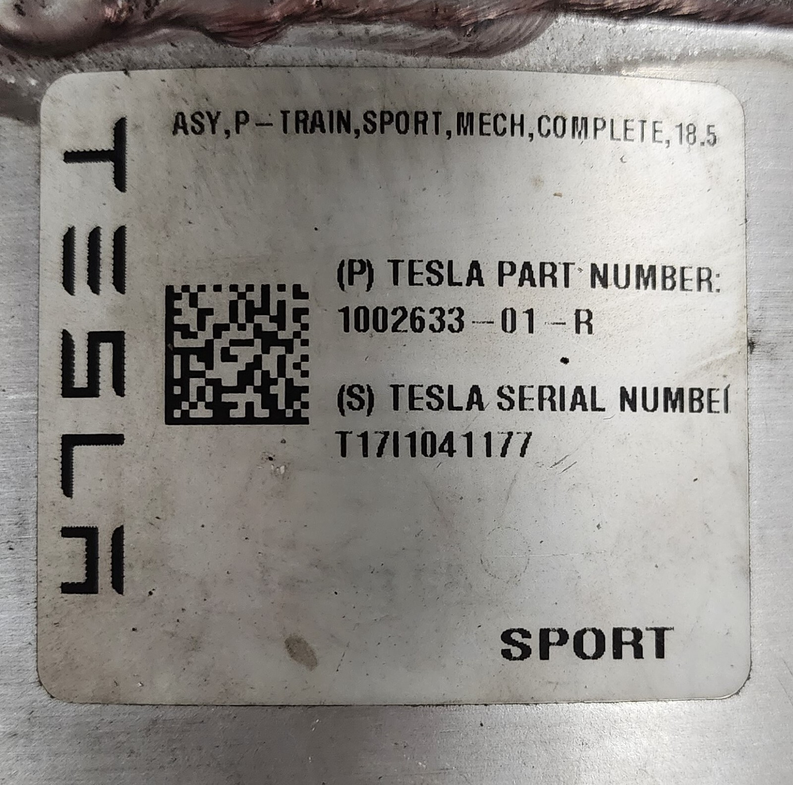 Tesla Model S Large Drive Unit Motor 1002633-01-R | eBay