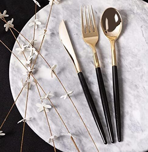 Plastic Two Tone Disposable Silverware Piece Heavy Duty Cutlery Set | eBay