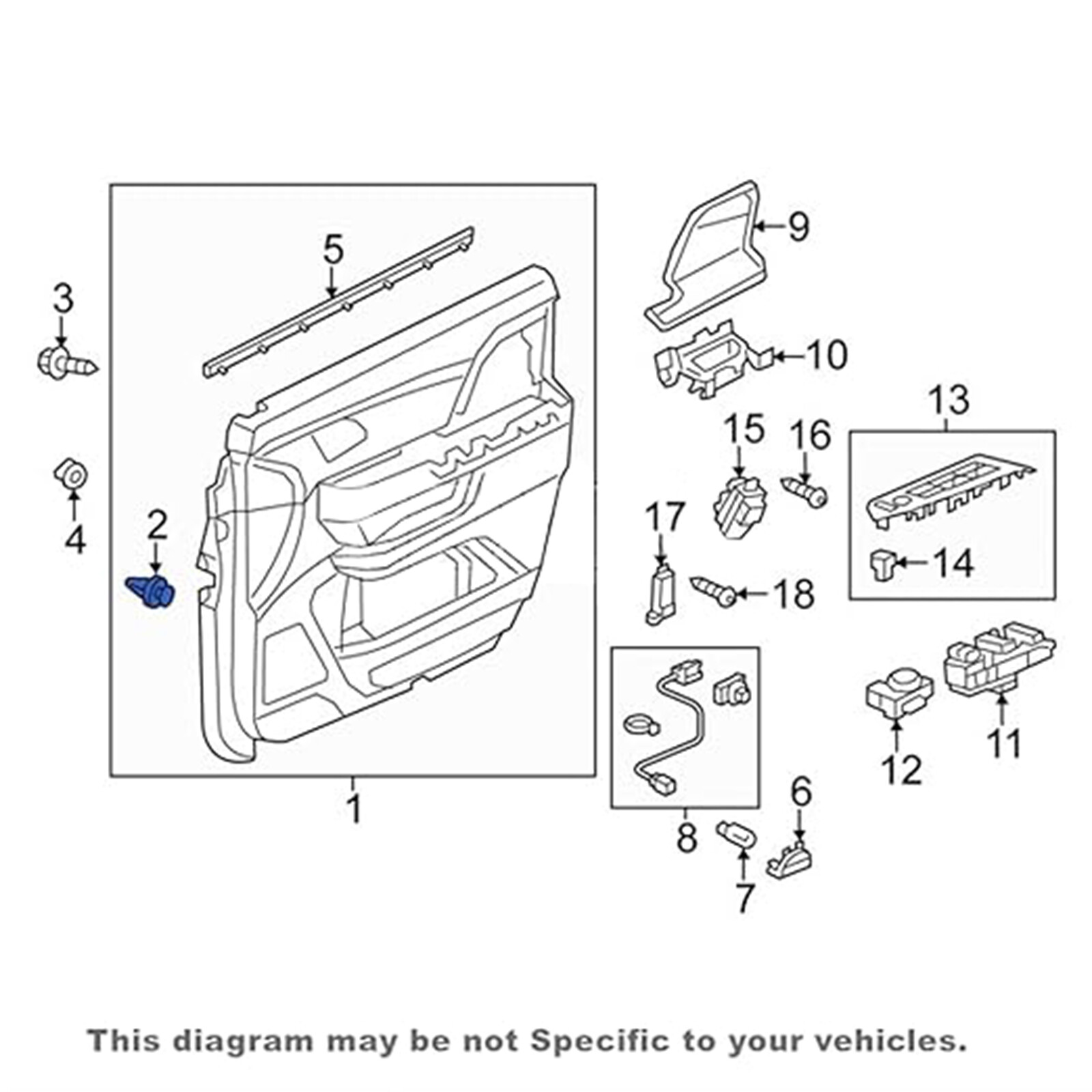 30 Door Panel Interior Trim Retainer Fasteners Clip For Honda 91560-SZW ...