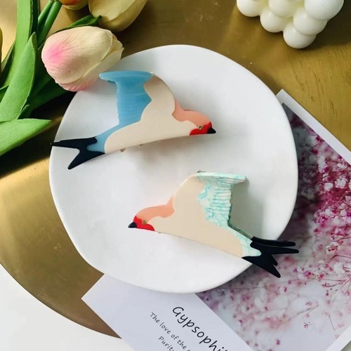 Colorful Bird Hair Clip Swallow Shape Animal Hairpin Funny Hair Claw | eBay