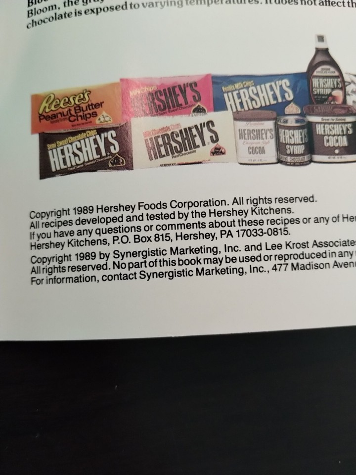Hersheys Chocolate Recipe Collection Cookbook, Vintage (1989) | eBay