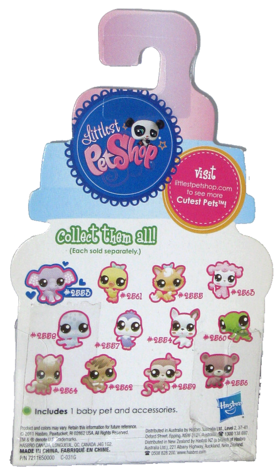 Littlest Pet Shop Baby Girl Monkey Cutest Pets #2559 Retired LPS Babies ...