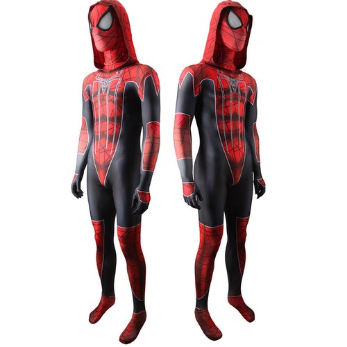 Amazing Spiderman Hood Jumpsuit Spider-man Bodysuit 3D Cosplay Costume ...