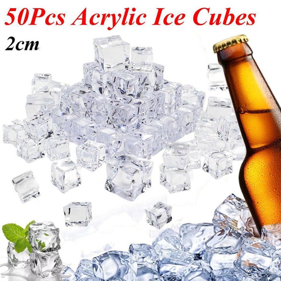 reusable plastic ice cubes ice cube bags 50-Piece Faux Luster | eBay