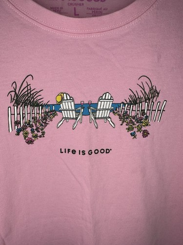 Women’s Life Is Good Pink Long Sleeve Shirt Size Large NWOT | eBay