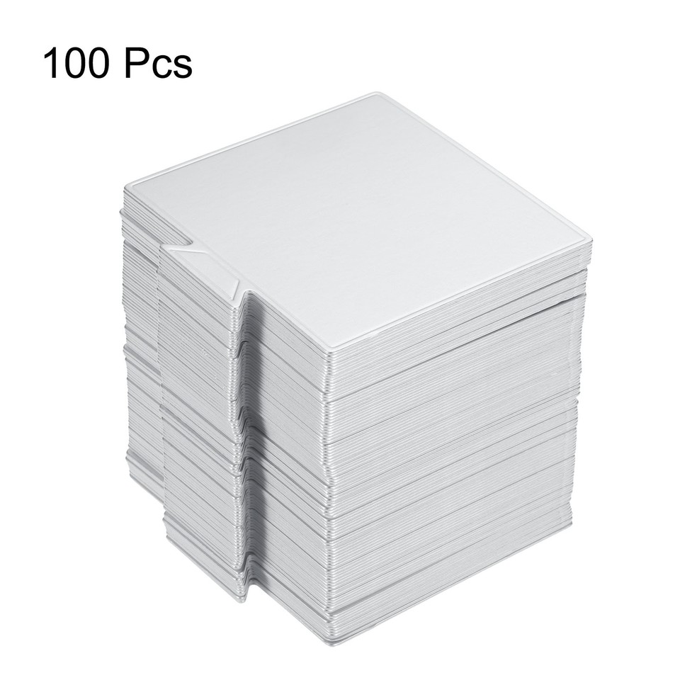 100pcs Mini Cake Boards Mousse Cake Cardboards Square Cake Bases Silver ...