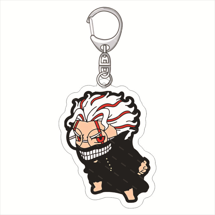 6pcs 6cm DAN DA DAN Shiratori Aira Keychain Key Ring Pendant Jewelry ...