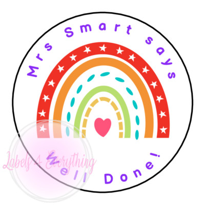 Personalised Reward Stickers Teacher Well Done Student Children Parent ...