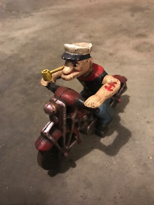 Popeye Motorcycle Toy Patina Harley Fatboy Collector Triumph Indian ...