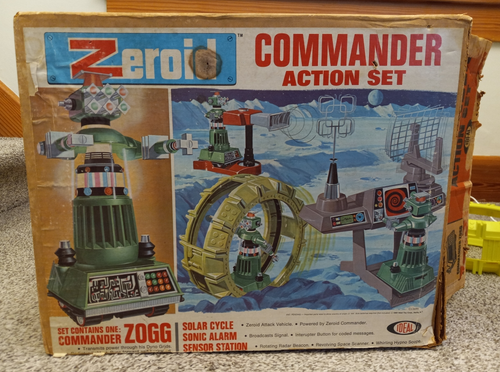 VINTAGE 1969 IDEAL ZEROIDS COMMANDER ACTION SET w/ ZOGG FULLY WORKING ...