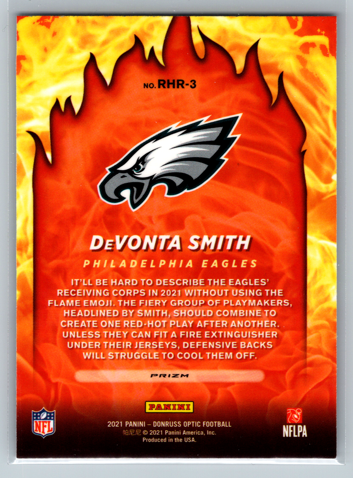 2021 Donruss Optic Devonta Smith Red Hot Rookies Prizm Holo RC RHR-3 | eBay