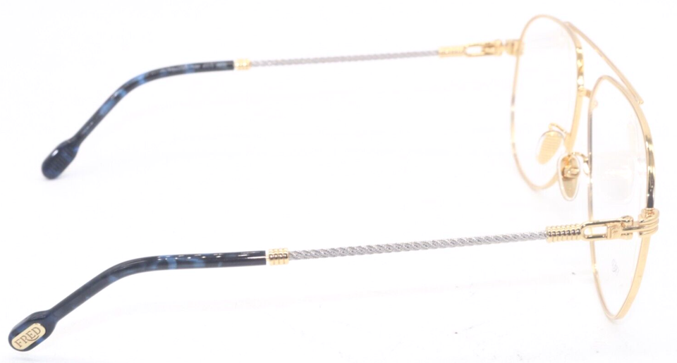 NEW FRED FG 50033U 030 GOLD WITH SILVER CABLE TEMPLES AUTHENTIC ...