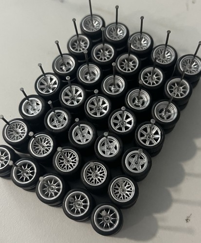 Hot Wheels Diecast Wheels & Rubber Tires (10 Sets) 1/64 Real Riders ...