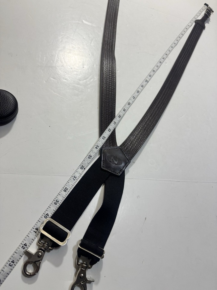 nocona leather X Back suspenders Lg. Galluses Adjustable Buckle Brown ...