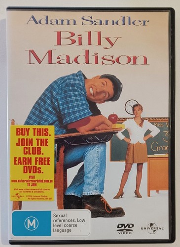 Billy Madison DVD GC Region 4 Comedy Adam Sandler Josh Mostel Free ...