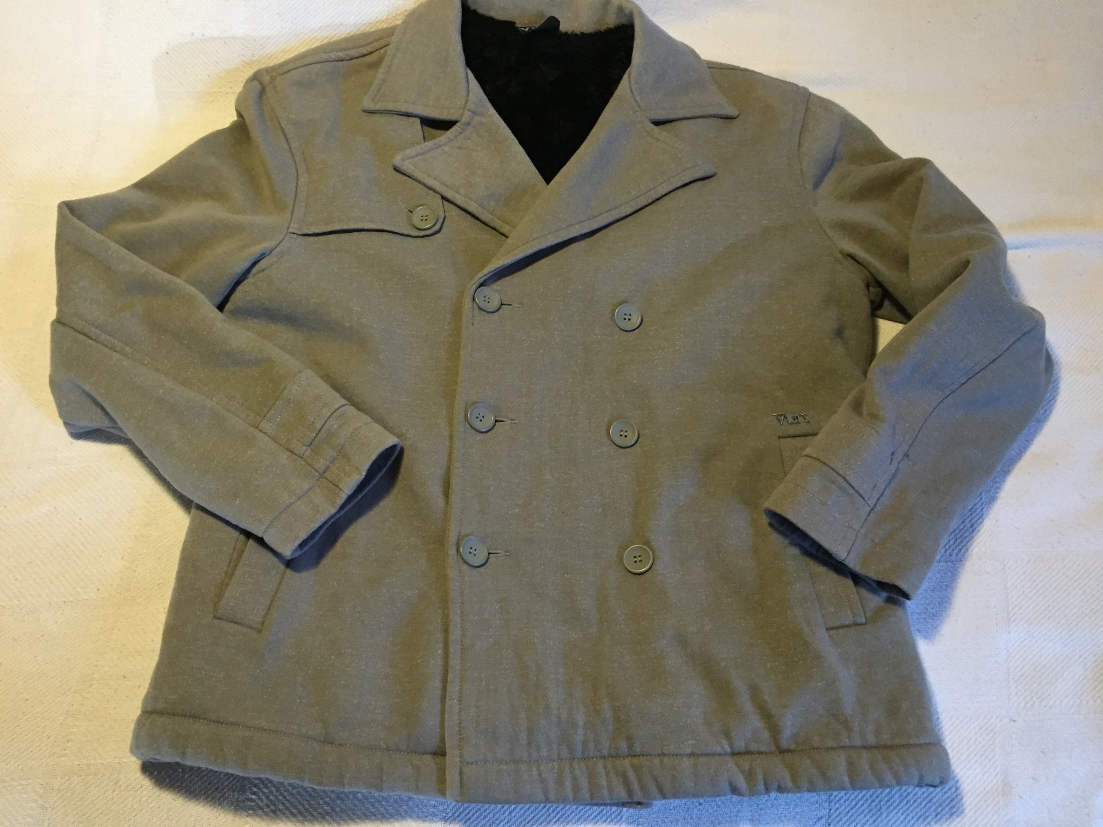 VURT Men's PacSun Light Gray Fashion Jacket Peacoat Style XL Faux Fur ...