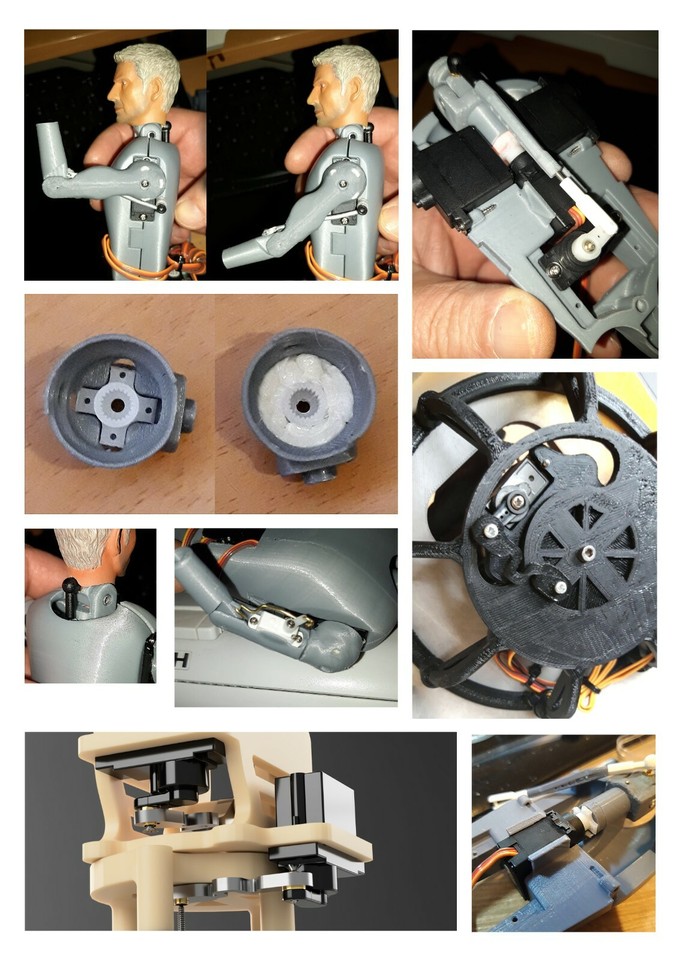 1/6th Scale Animatronic Pilot kits - Jets Tanks Helicopter Heli Boat ...