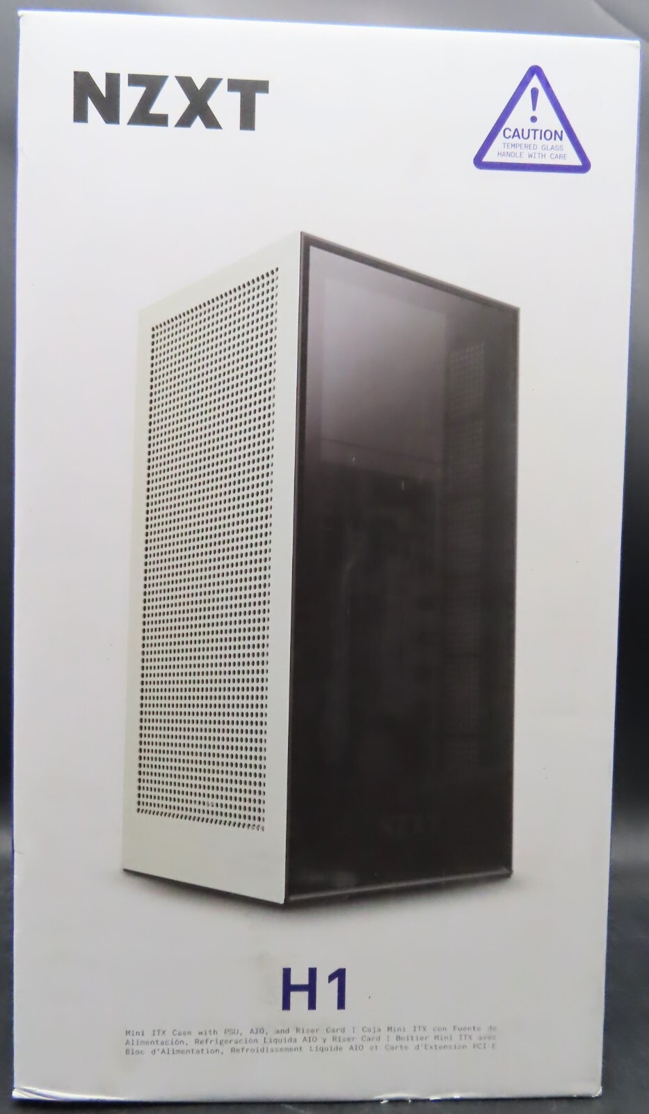 NZXT+H1+Mini-ITX+Gaming+Case+-+Matte+White for sale online | eBay