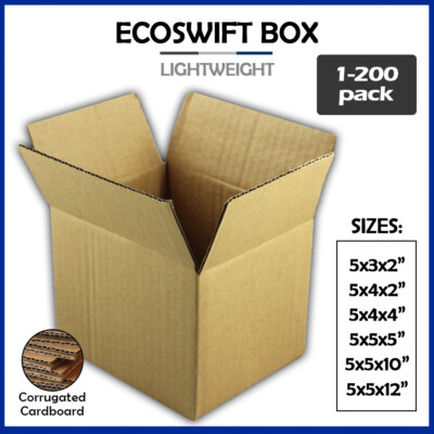 5" Corrugated Cardboard Boxes Shipping Supplies Mailing Moving - Choose ...