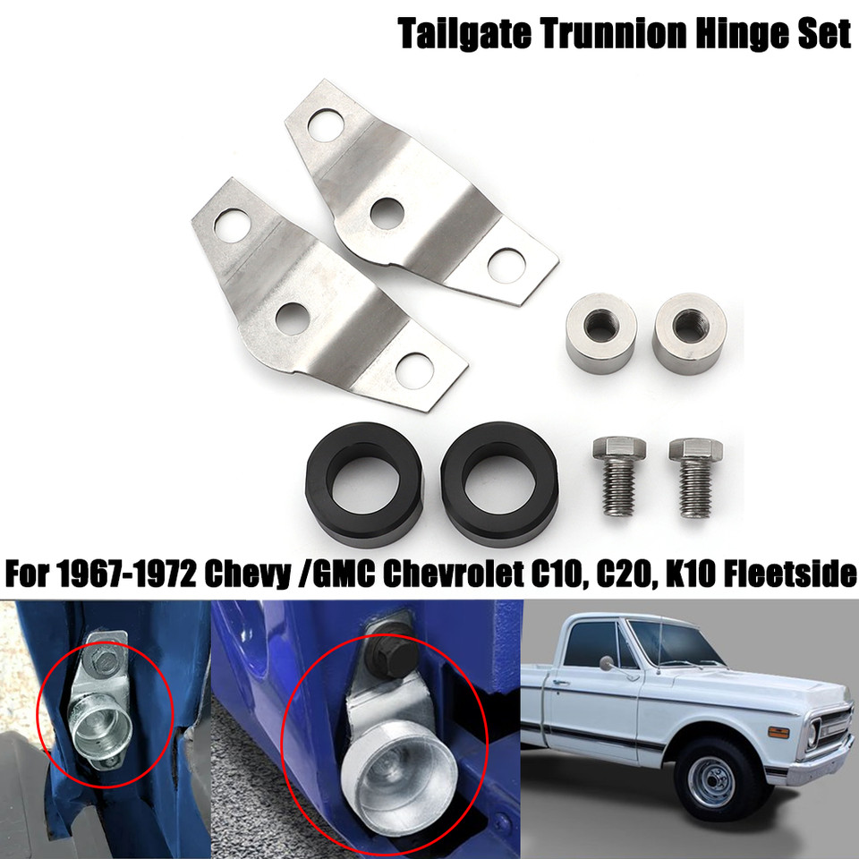 For Chevrolet Fleetside Blazer Jimmy Stainless Tailgate Trunnion Hinge ...