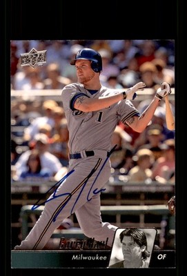 Signed Baseball Card Auto Corey Hart 2010 Upper Deck #289 Milwaukee ...