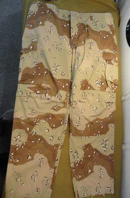 USGI DESERT STORM CHOCOLATE CHIP 6 COLOR CAMO COMBAT TROUSER PANTS XL ...