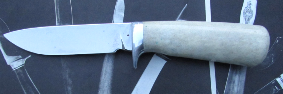 1970's Milo Michael LEACH MADE Custom Knife Smooth Stag Leather Sheath ...