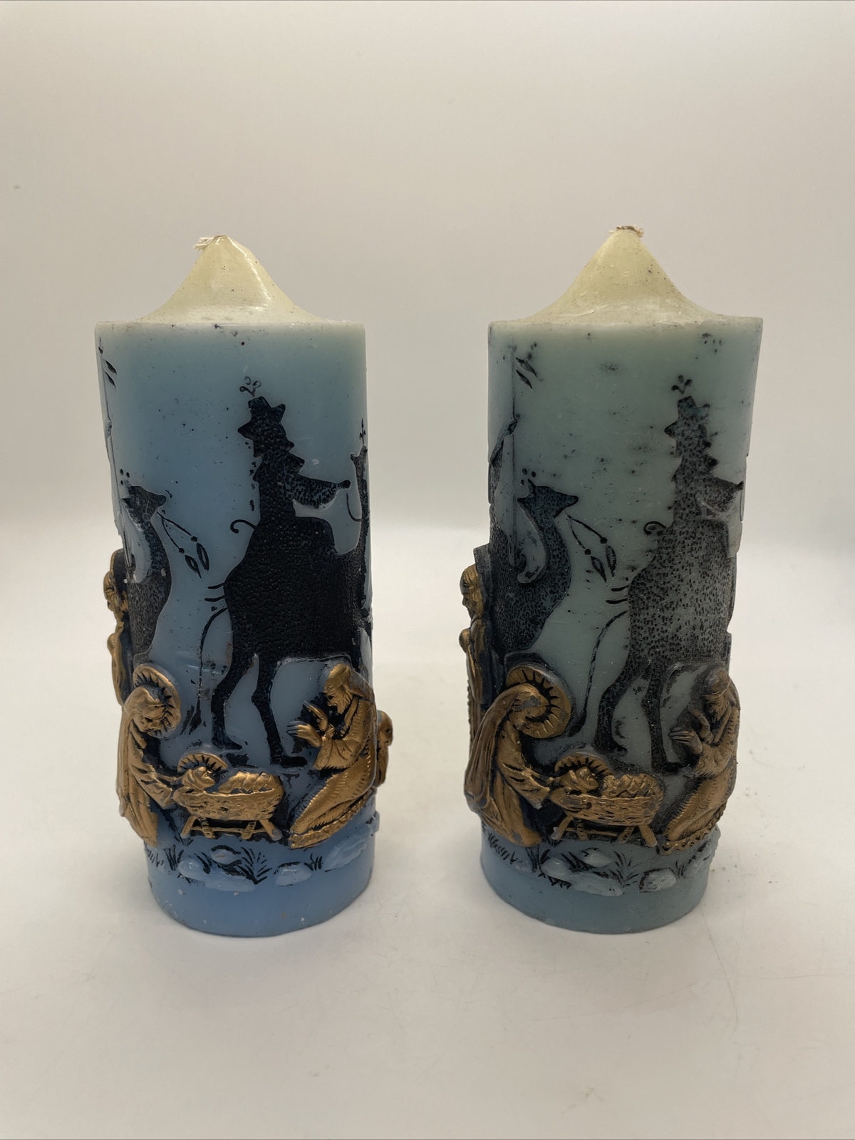 Vintage Holiday Elegance Christmas Nativity Motive Candle Unburned ...