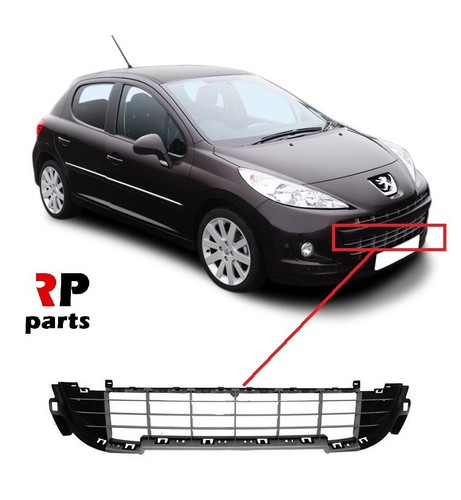 FOR PEUGEOT 207 2009-2012 NEW FRONT BUMPER LOWER CENTER GRILL BLACK ...