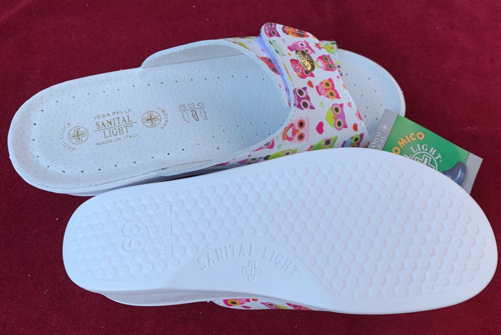 Pantoletten Lederpantolette Hausschuhe Schluffen Sanital Light Größen ...