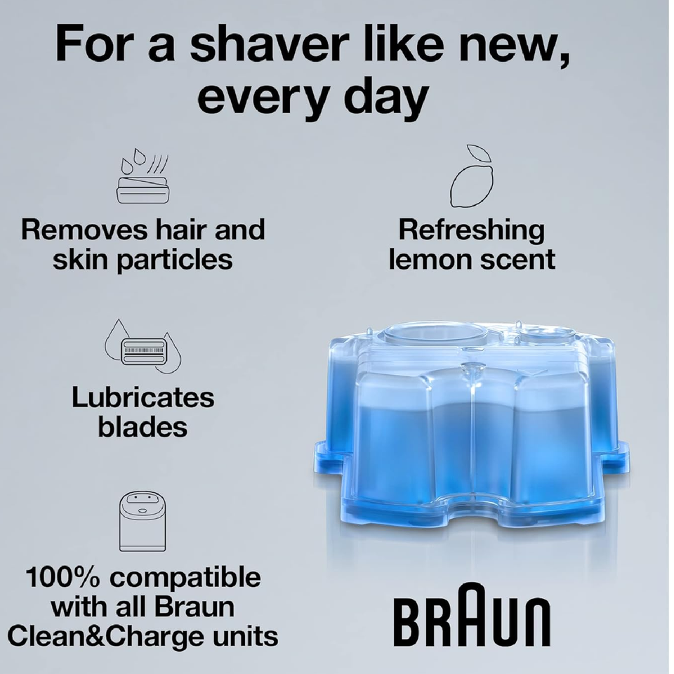 Braun Clean & Renew Refill Cartridges CCR Replacement Shaver Cleaner ...