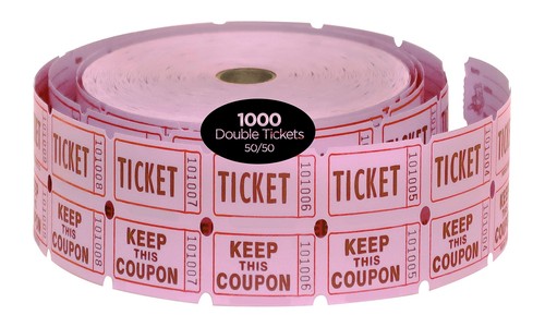 Raffle Ticket: Double Roll of 1000 Tickets (Pink) Pink | eBay