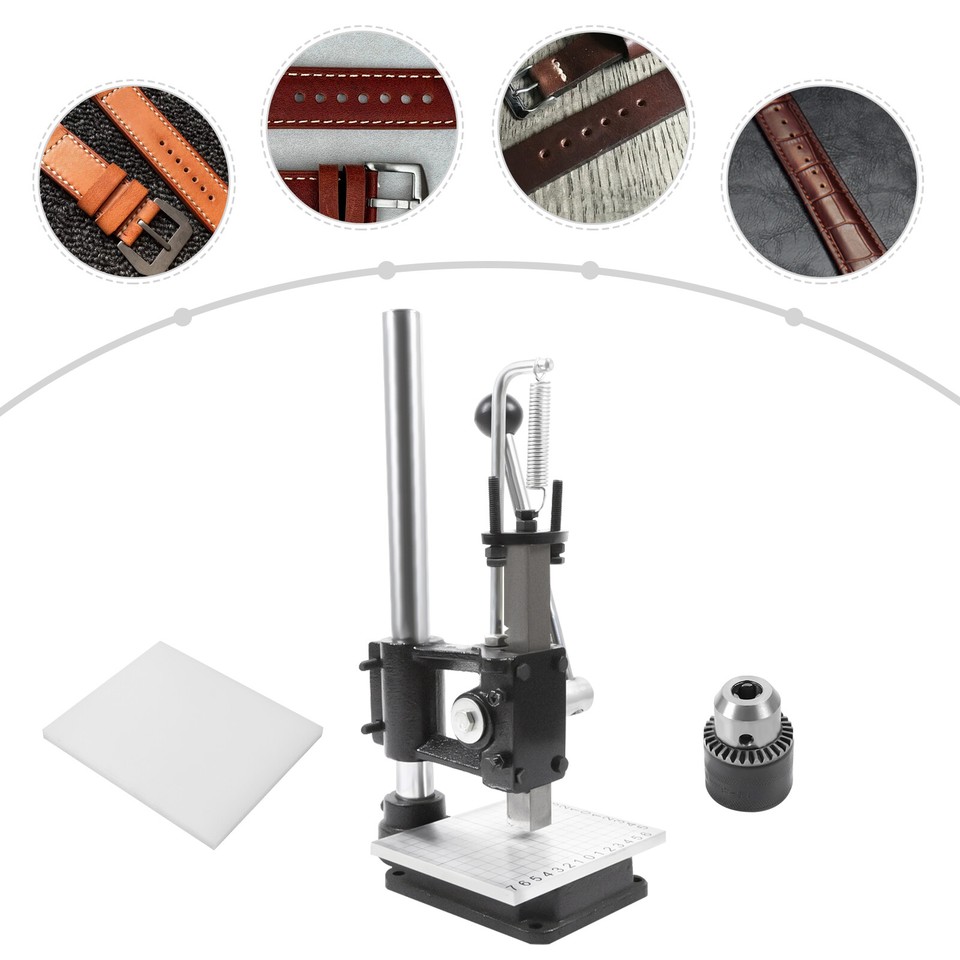 Manual Leather Hole Puncher Hand Punching Machine Press Punch Tool ...