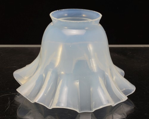 Antique Free Blown Small Opalescent Ruffled Glass Lamp Shade | eBay