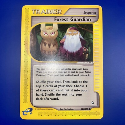 Forest Guardian - 123/147 - Aquapolis - Uncommon Trainer - Pokémon TCG ...
