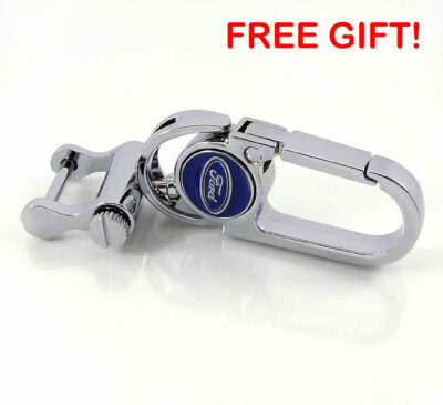 ONE PAIR (TWO PIECES) FORD LOGO KEYCHAIN #1214 - FREE GIFT WITH ...
