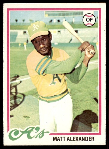 1978 TOPPS MATT ALEXANDER (102) OAKLAND ATHLETICS #102 | eBay
