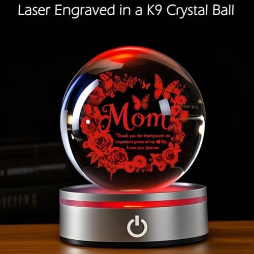 Mom 3D Crystal Ball Gifts for Mum Birthday Gift from Son, Daughter ...